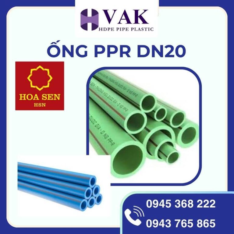 Ống nhựa PPR Hoa Sen DN20 - Bảng giá mới 2025